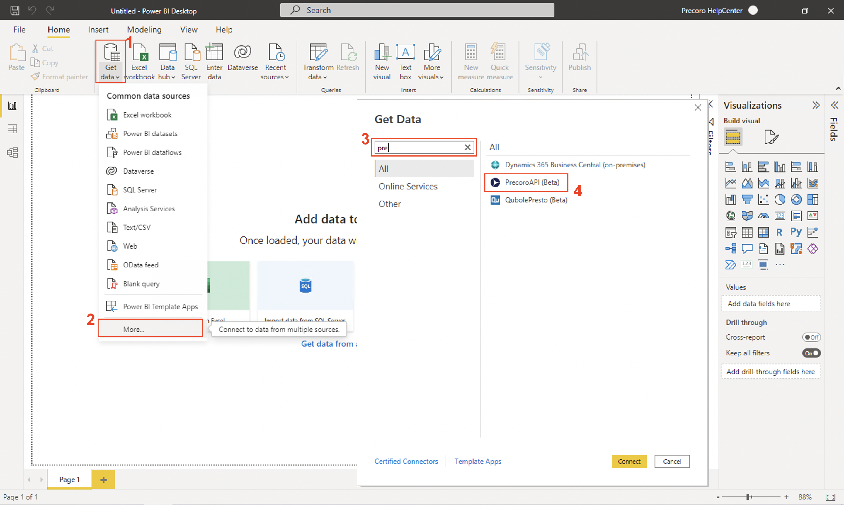 Power BI Custom Connector Integration with Precoro